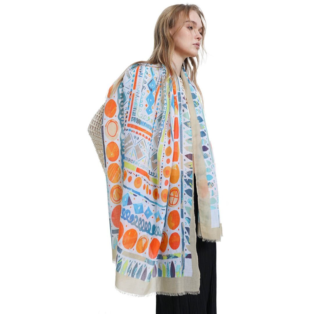 Worood Scarves A Symphony Of Vibrant And Abstract Elegance